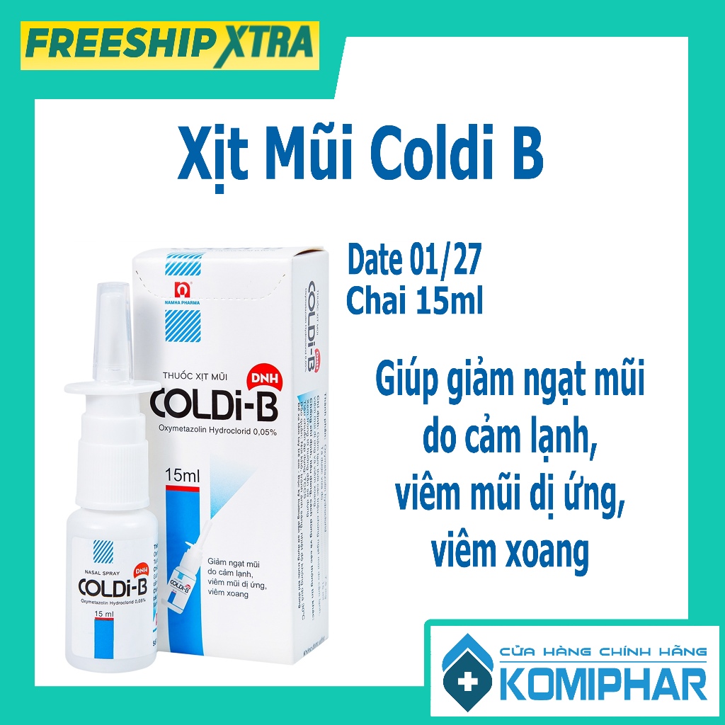 Dung Dịch Xịt Mũi COLDI B Chai 15ml Giúp Giảm Ngạt Mũi Do Cảm Lạnh ...