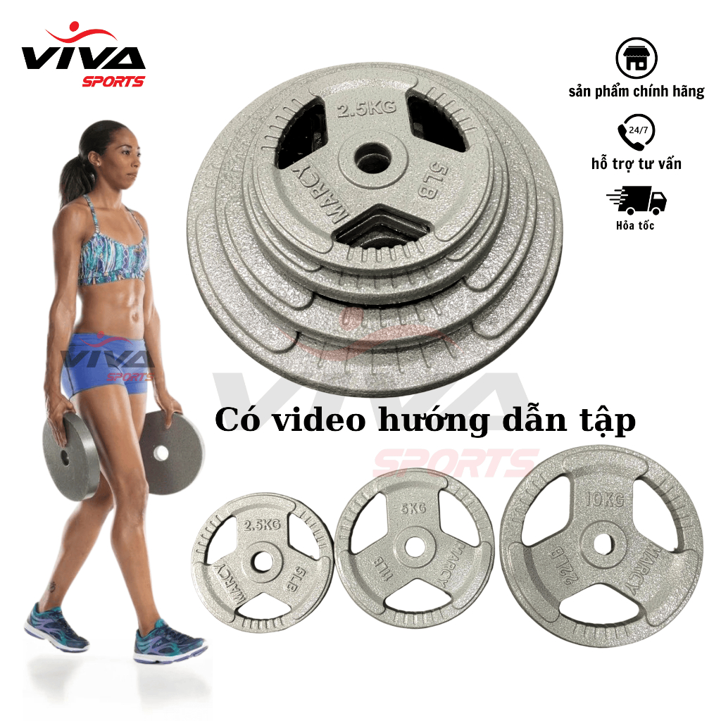 Tạ đĩa Gang phủ sơn sấy phi 30mm - 2.5KG/ 5KG/ 10KG 1 Bánh - Kingbox ( Hàng nhập khẩu) | Shopee ...