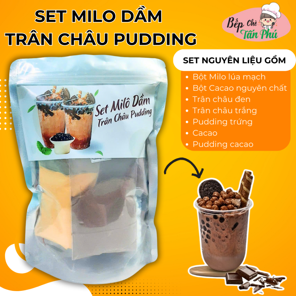 Set nguyên liệu nấu milo dầm cacao 500g - Bếp Chè Tân Phú | Shopee Việt Nam