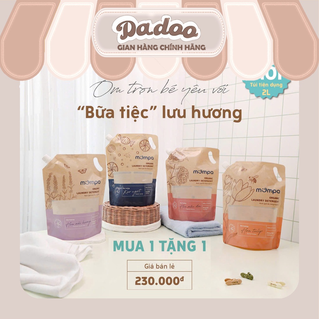 COMBO 1TẶNG1 TÚI 2LÍT Nước giặt đa năng MomPa Công Nghệ Enzyme Xanh Từ Hàn Quốc(chú thích mùi ...