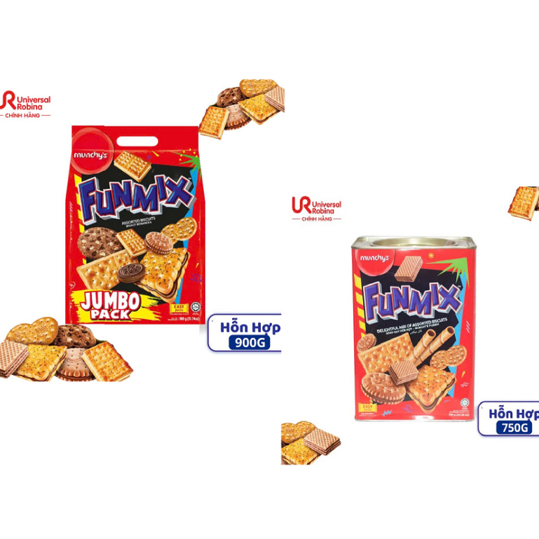 [Mua 1 Tặng 1, Date 10/2025] Bánh Quy Thập Cẩm Munchy's Funmix | Shopee Việt Nam