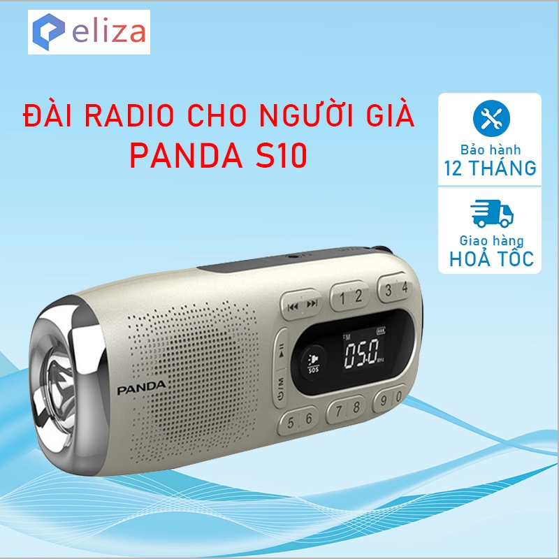 Panda S10 - Đài Radio FM Cho Người Già, Tích Hợp Đèn Pin, Nút Trợ Giúp ...