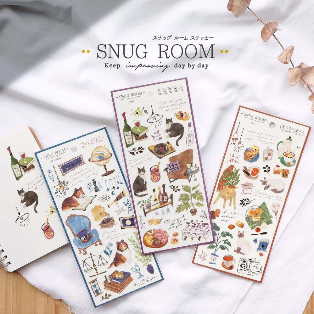 Sticker sheet Snug Room hãng Mindwave - Nhật Bản | Shopee Việt Nam