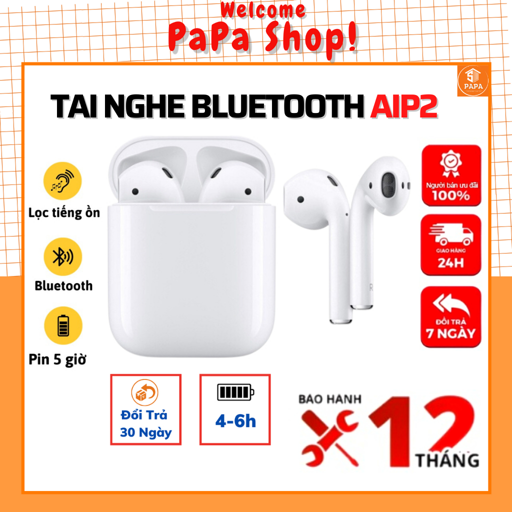 Tai nghe không dây Bluetooth AIP2 Full tính năng Pin trâu 4-8h, thay ...
