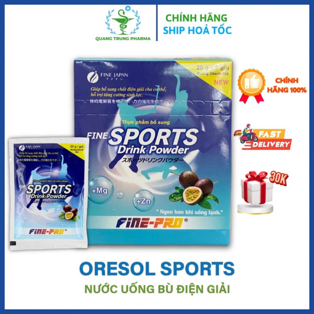 Oresol Fine Sport Drink Powder Nước Uống Bù Điện Giải Nhật Thơm Ngon vị ...