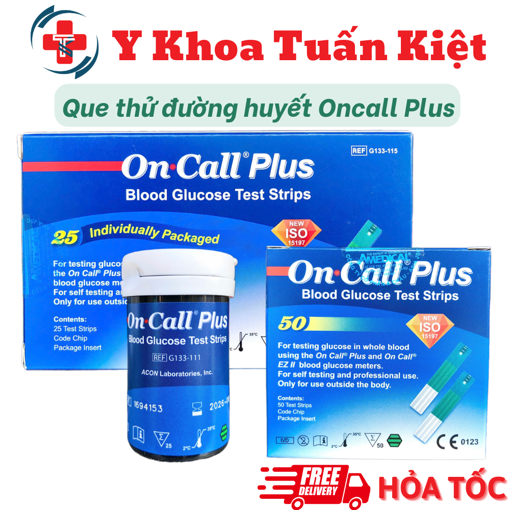 Que thử đường Oncall Plus Hàng chính hãng CÔNG TY (25, 50 que) date xa ...