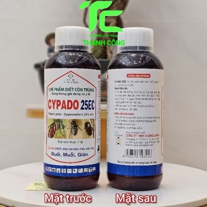 THUỐC DIỆT MUỖI CÔN TRÙNG CYPADO 25EC Chai 1lit_CHUYÊN DIỆT MUỖI,RUỒI ...
