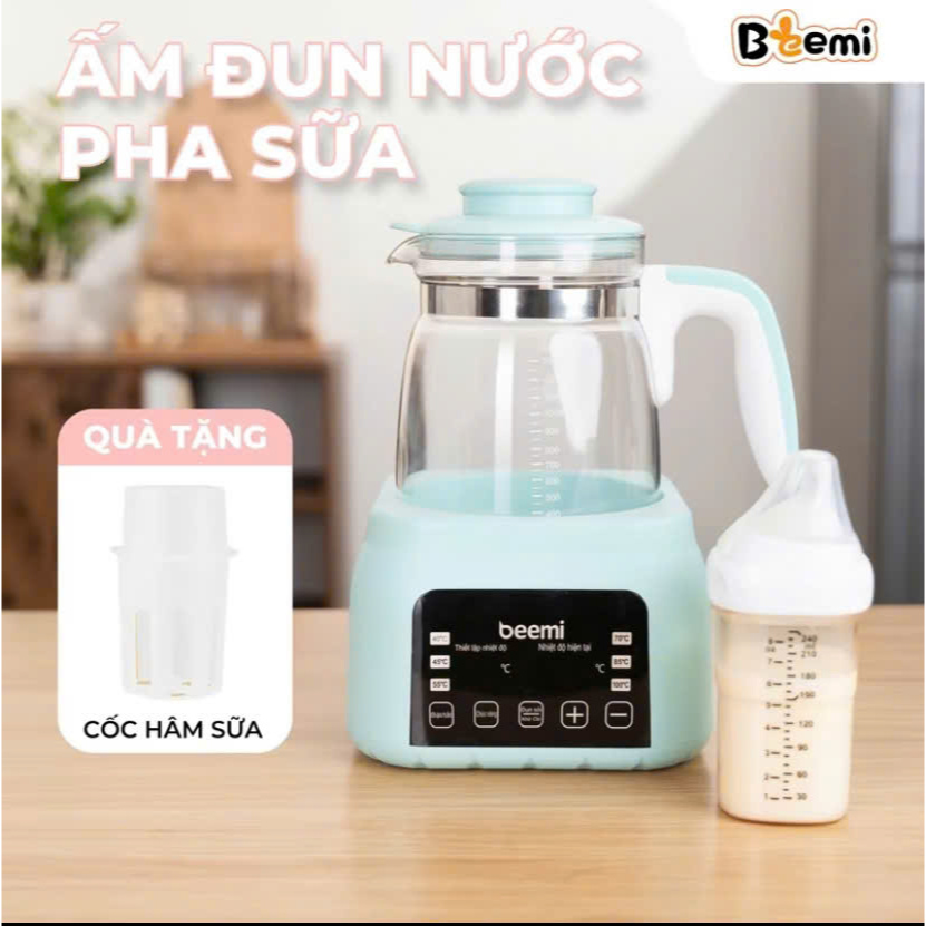 Ấm đun nước pha sữa Beemi cho bé 1.3L khử clo giữ nhiệt 24h - Ấm đun ...