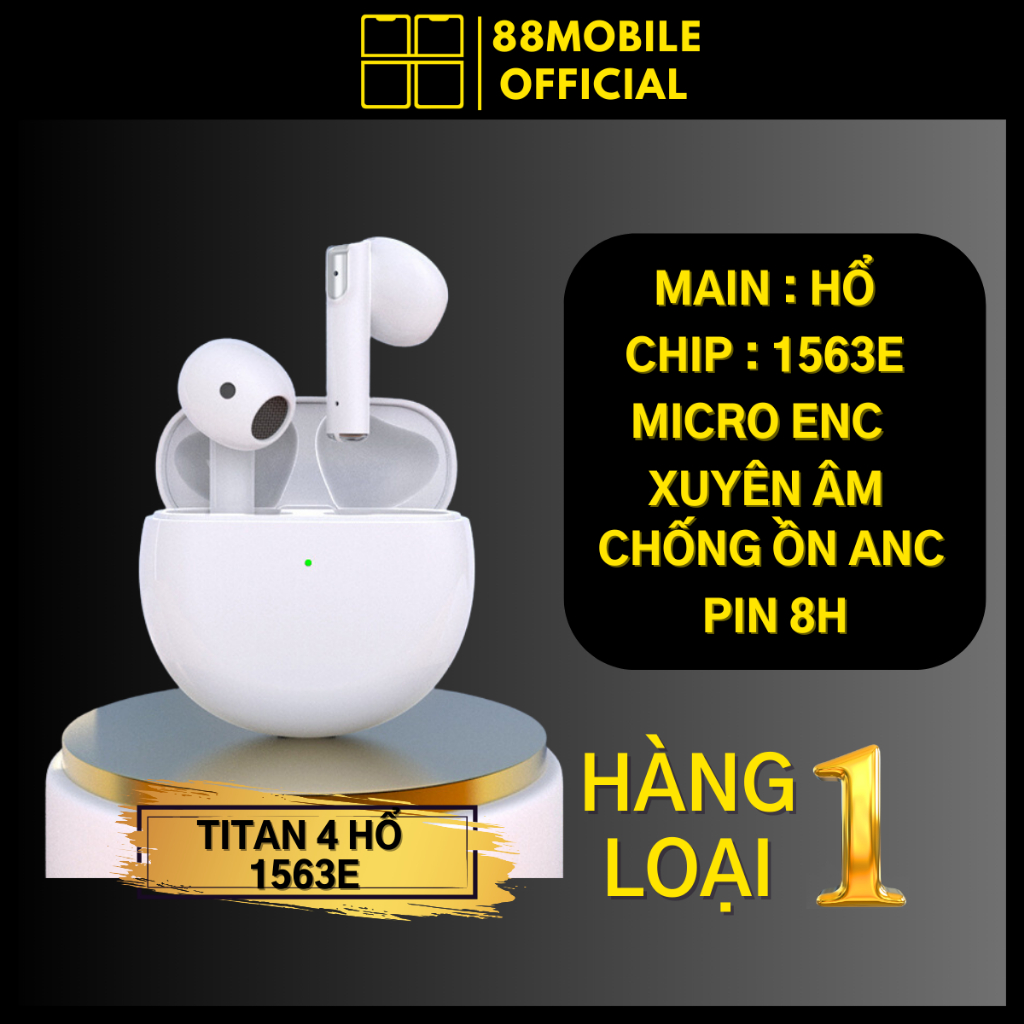 Tai nghe 1563E TITAN 4 pin 8H xuyên âm chống ồn ANC Micro ENC I ...