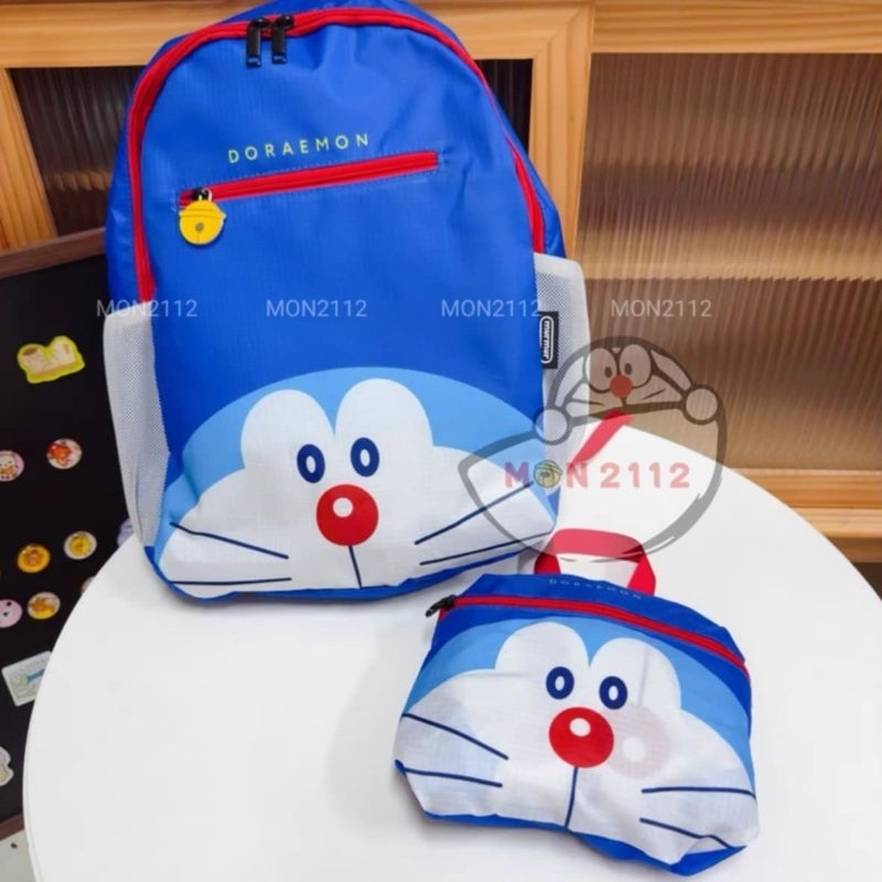 Balo Doraemon Doremon gấp gọn size 30x12x39.5cm vải dù đựng vừa A4 ...