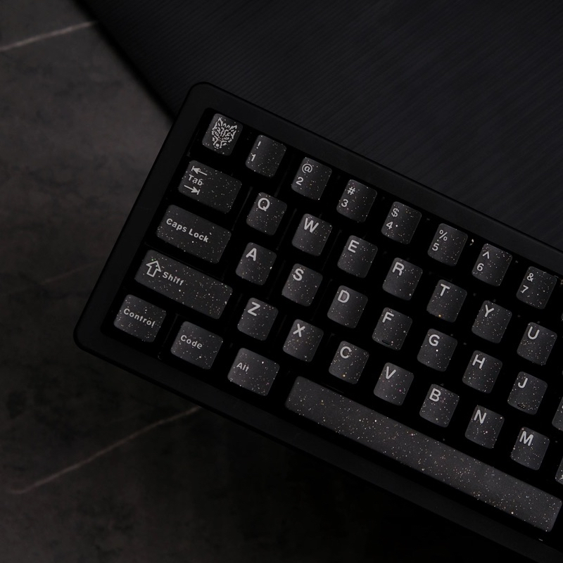Keycap Aifei Grey on black lấp lánh Semi-transparent| PYGA ABS double ...
