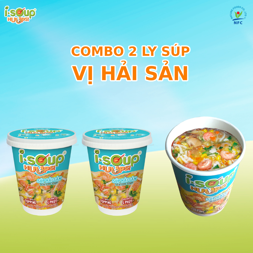 Combo 2 Súp Hải Sản ISOUP HUUPS! _ Súp Ăn Liền Sấy Thăng H | Shopee ...