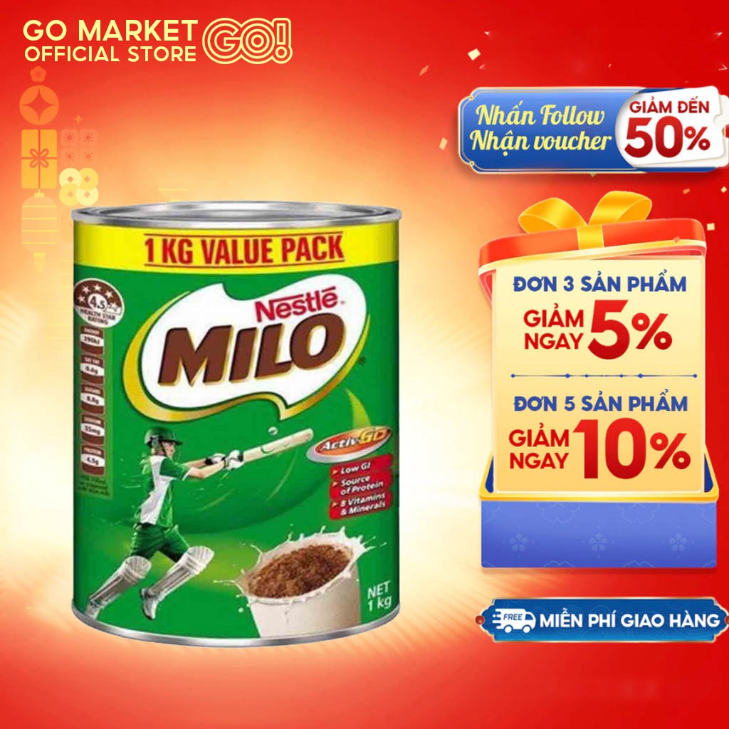 Sữa Bột Cacao Milo Úc 1KG - Sữa Bột Nestle Milo Tăng Chiều Cao Cho Bé ...