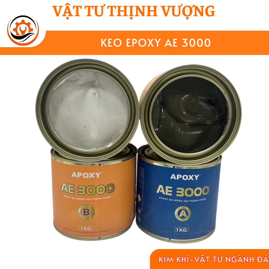Keo Epoxy AE 3000 gắn đá tự nhiên- Chuyên sử dụng gắn đá mặt tiền chuyên nghiệp- Cặp keo 2 thành ...