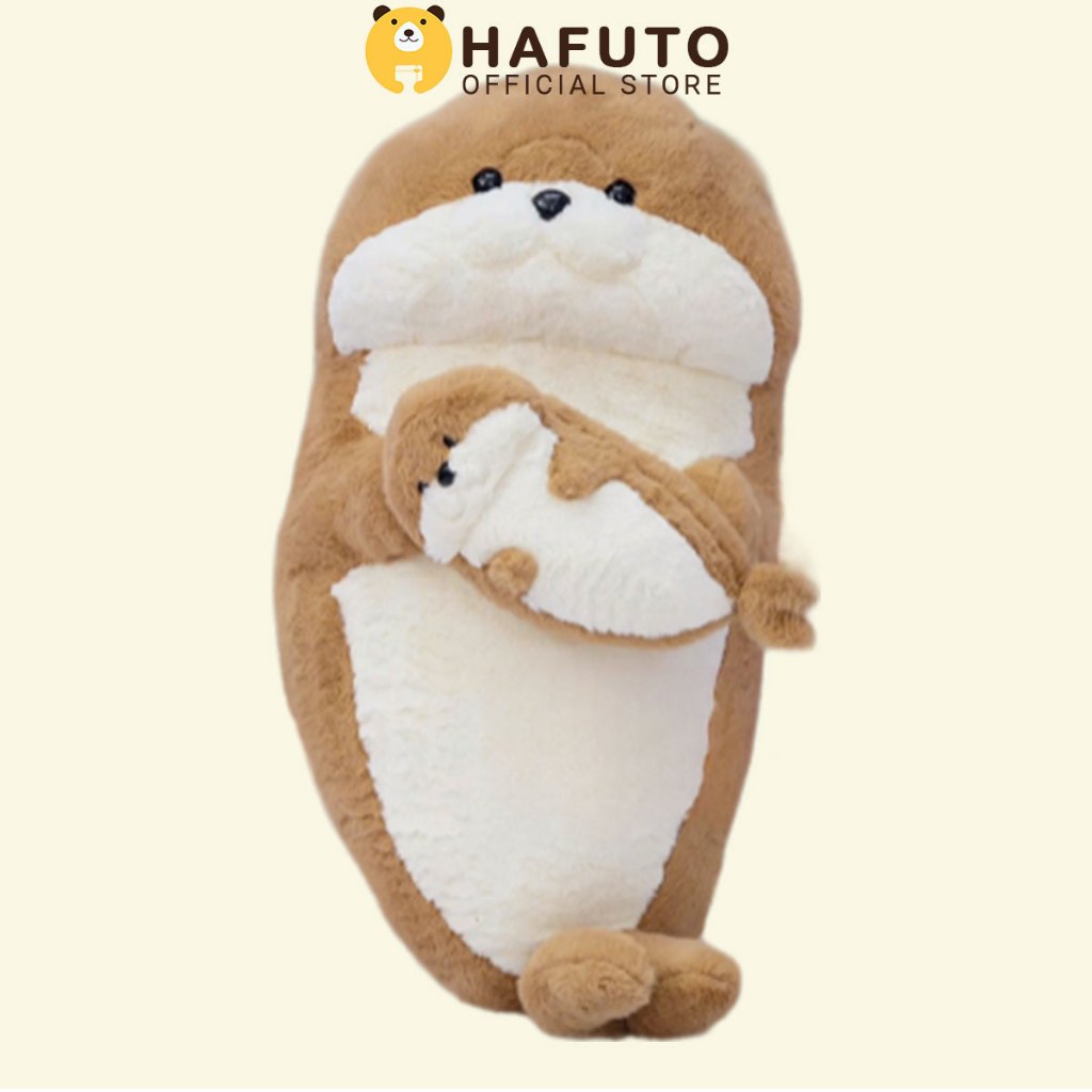 Gấu Bông Rái Cá Ôm Con Dễ Thương Hafuto, Đồ Chơi Cho Mọi Lứa Tuổi, Thú ...