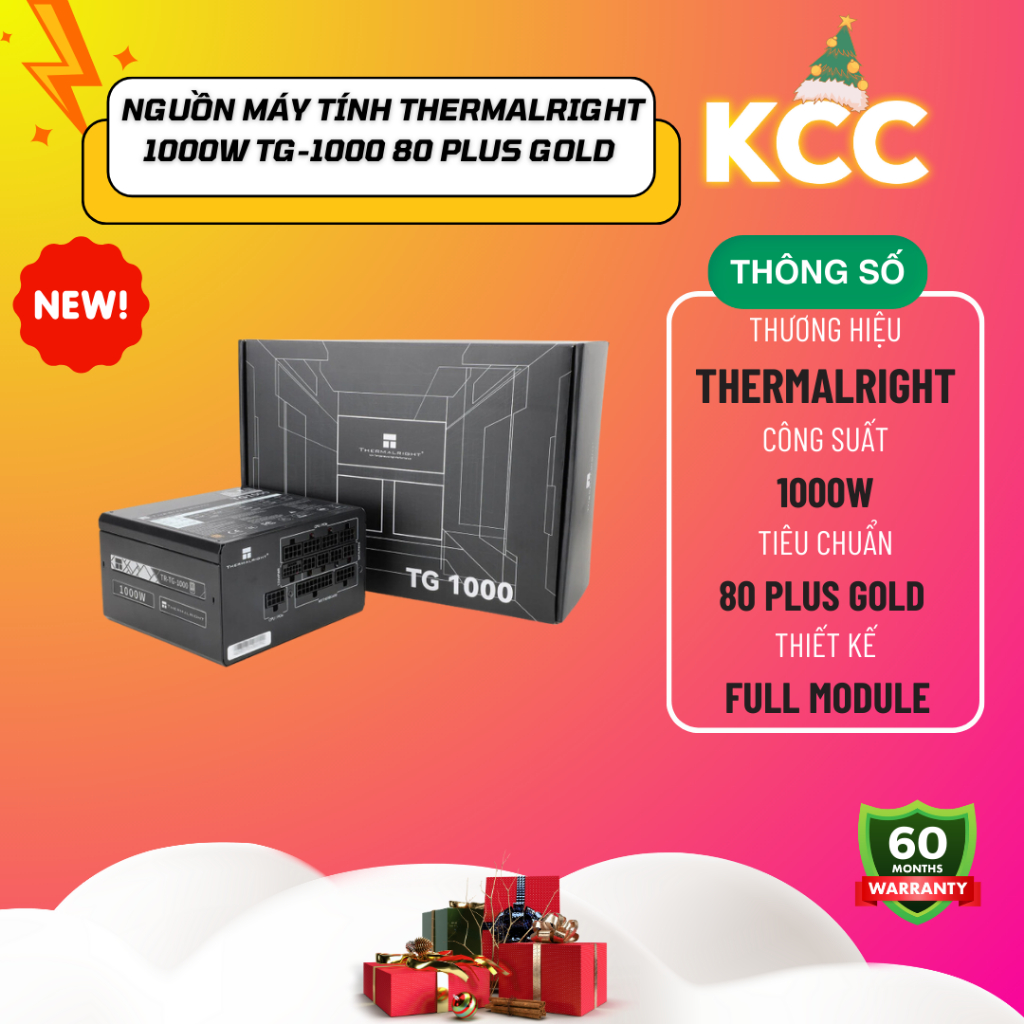 Nguồn máy tính Thermalright 1000W TG-1000 80 Plus Gold - Chính hãng bảo hành 60 tháng | Shopee ...