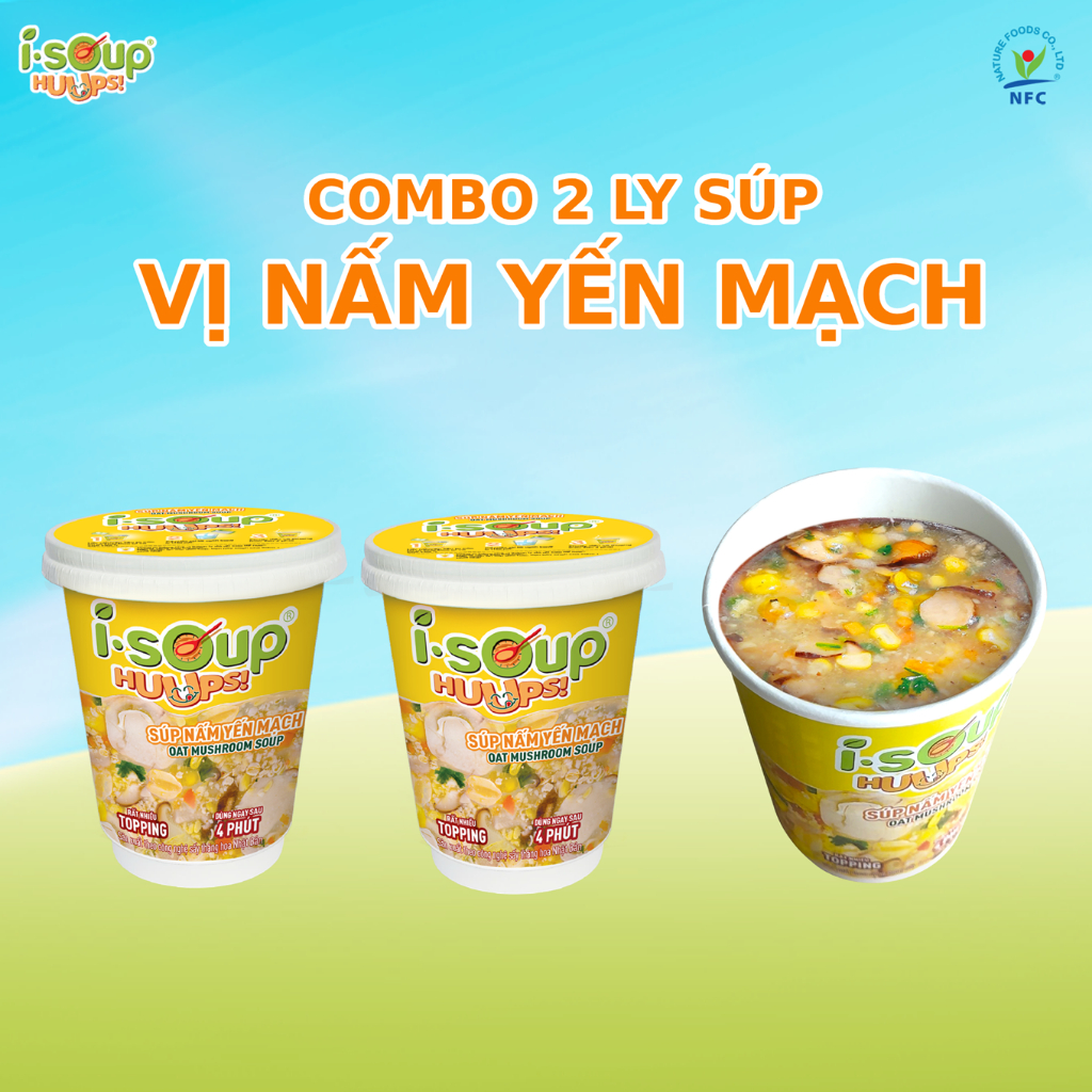 Combo 2 Súp Nấm Yến Mạch ISOUP HUUPS!_ Súp Ăn Liền Sấy Thăng Hoa ...