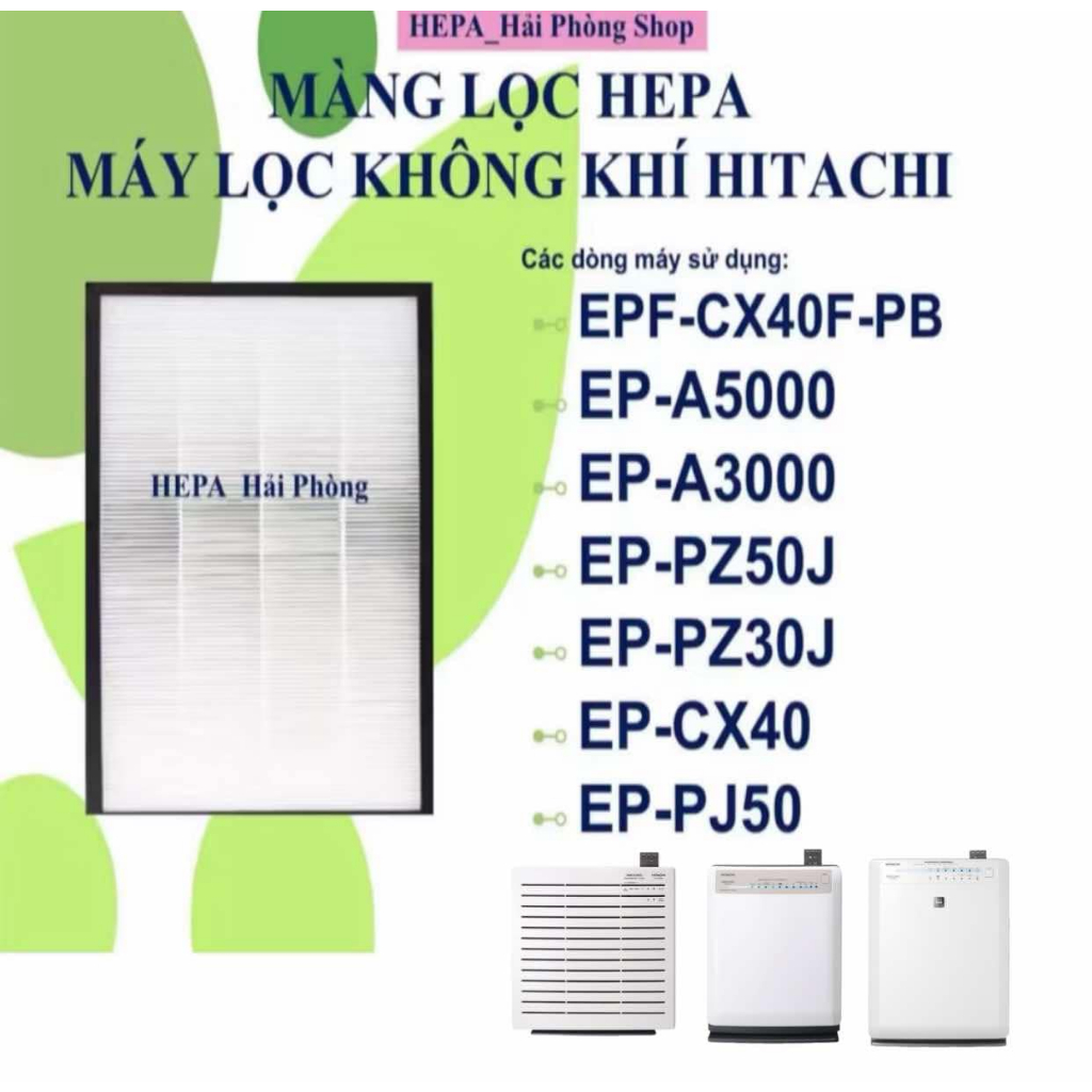 MÀNG LỌC HEPA HITACHI EP-EZ30, EP-CX40, EP-A3000, EP-A5000, EP-5100C | Shopee Việt Nam