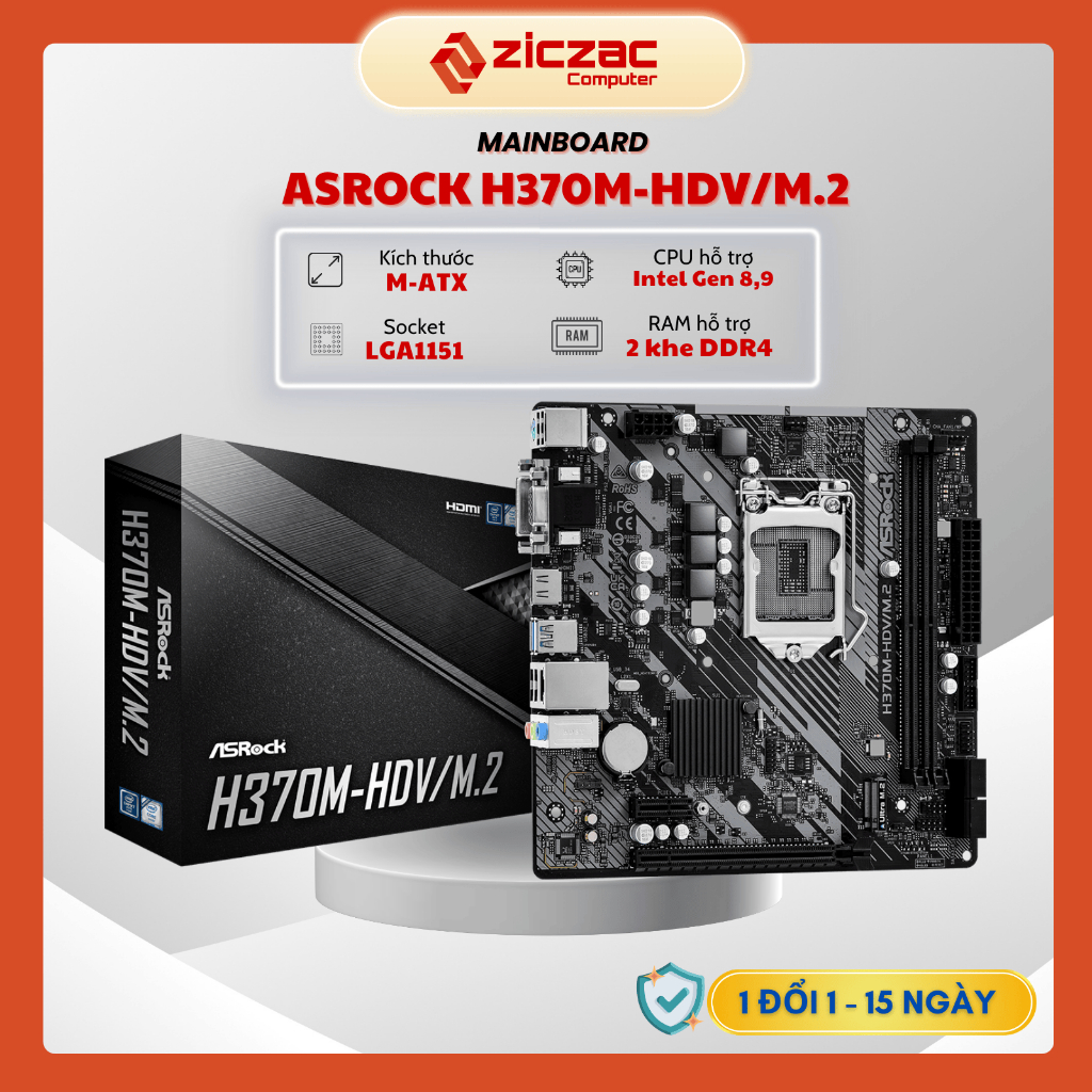 Mainboard Asrock H410M H370M M.2 chipset H370 2 khe ram DDR4- Chính ...