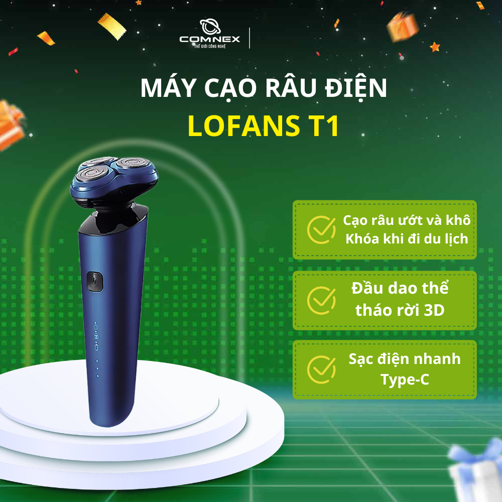 Máy Cạo Râu Lofans T1 Tháo Rời Lưỡi Dao Chống Nước IPX7 Pin Sạc Siêu Bền - Bảo Hành 12 Tháng ...