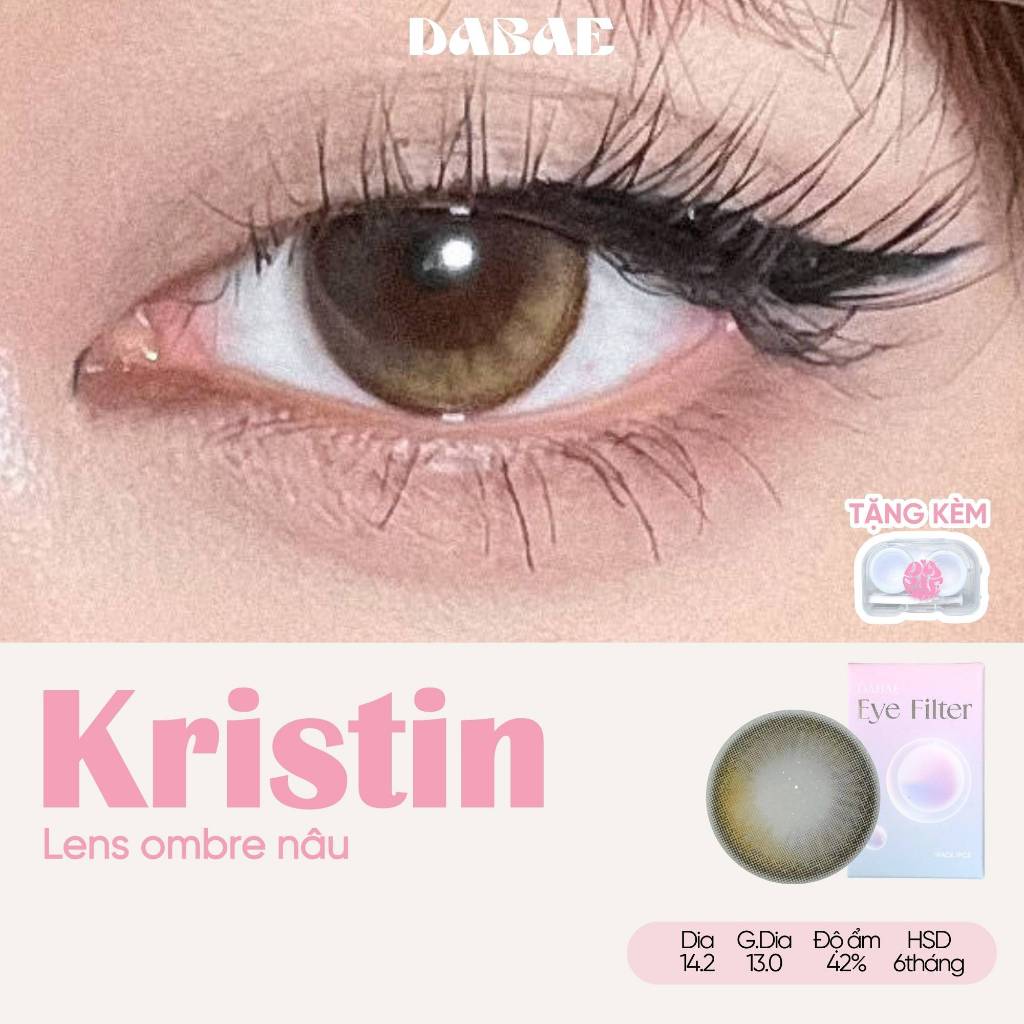 Kính áp tròng DABAE màu nâu filter long lanh có độ cận Kristin Brown ...