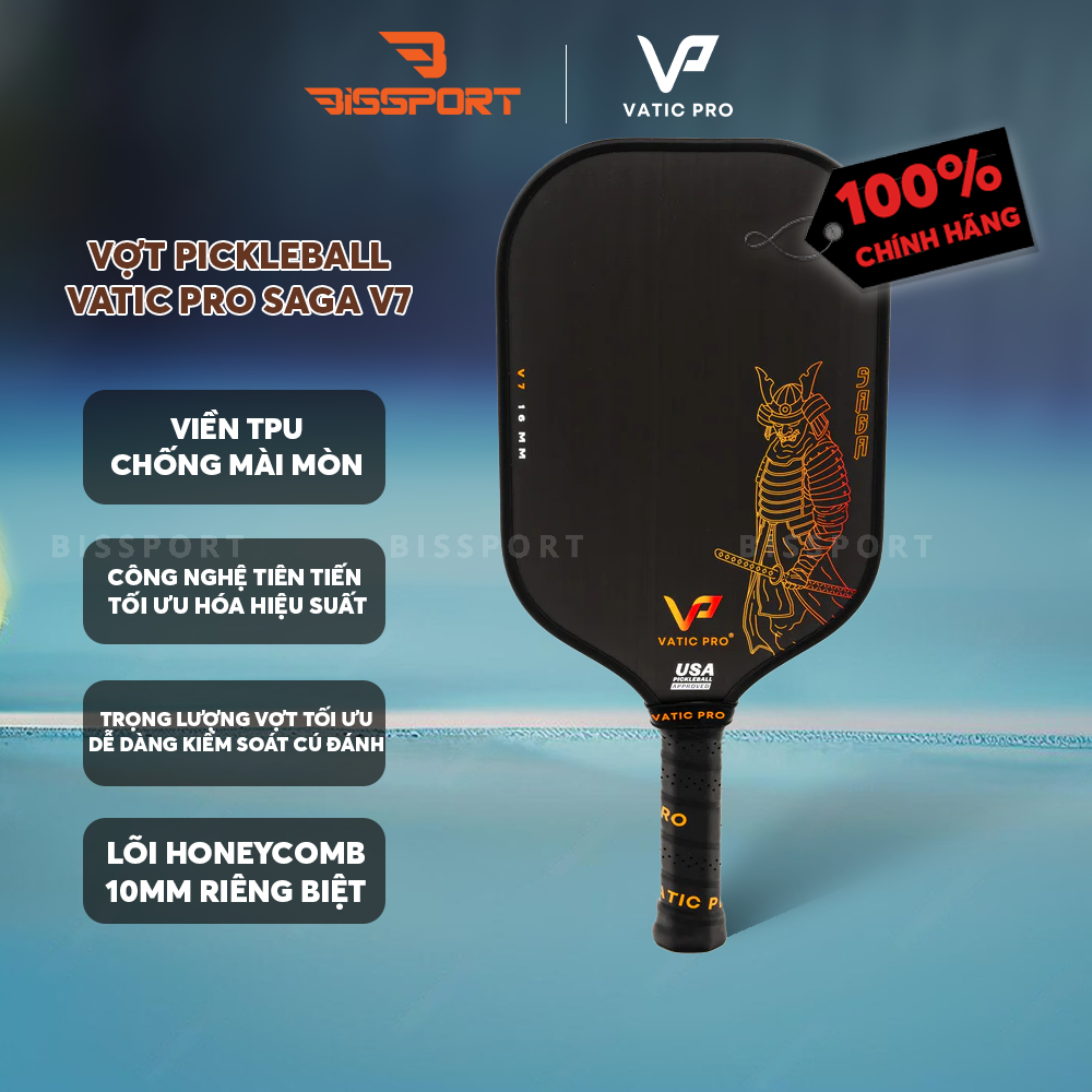 Vợt Pickleball Vatic Pro Saga V7 Chính Hãng - Kiểm Soát Tốt - Nhẹ ...