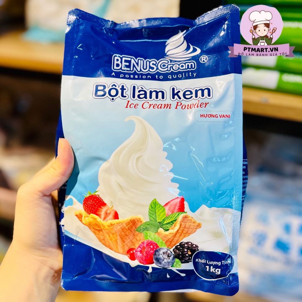 Bột làm kem tươi BENUS CREAM - 1kg - Vị Vani (túi) | Shopee Việt Nam
