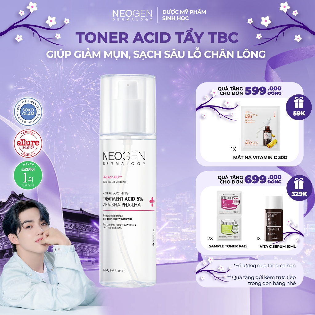 Toner Tẩy Tế Bào Chết 5% PHA - AHA - LHA - BHA Dưỡng Sáng Ngừa Mụn ...