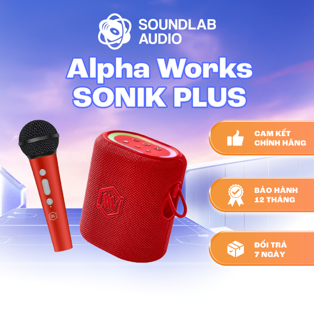 Loa Party Karaoke Mini Di Động Alpha Works Sonik Plus Tích Hợp Micro ...