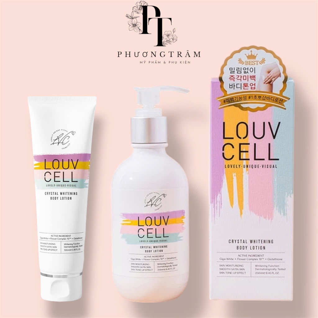 Sữa Dưỡng Body Louv Cell Crystal Whitening trắng da nâng tone 120ml ...