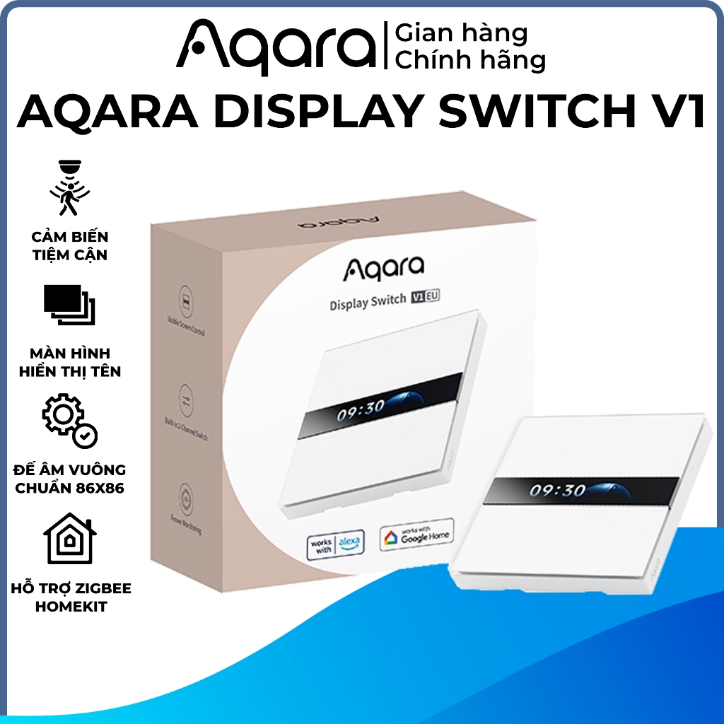 Công tắc Aqara Display Switch V1 - Mặt kính sang trọng, Có cảm biến ...