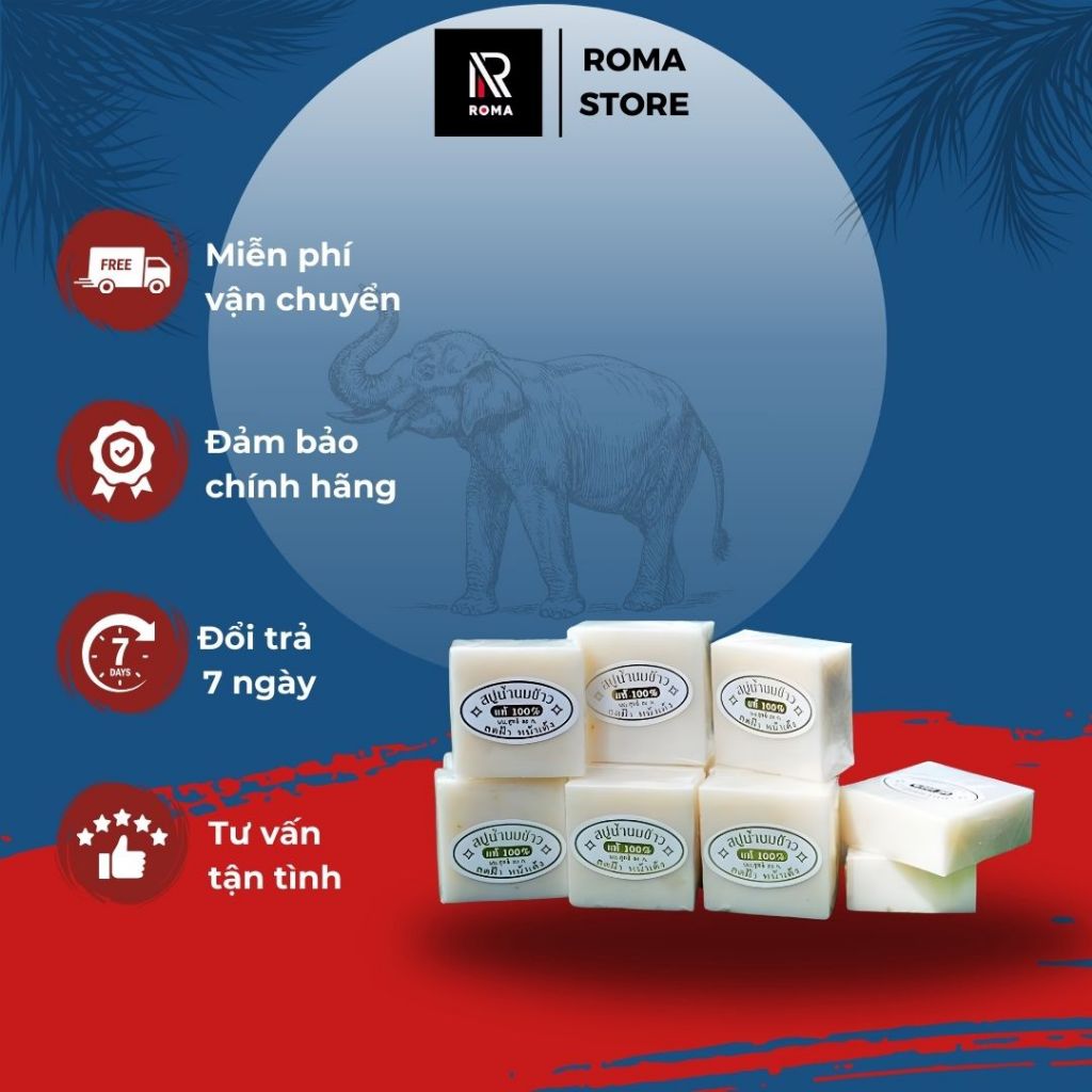 XÀ PHÒNG TRẮNG DA CÁM GẠO THÁI LAN RICE MILK SOAP THÁI LAN | Shopee ...