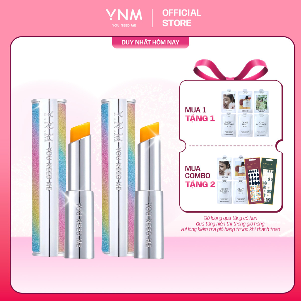 [Chính hãng] Combo Son Dưỡng Có Màu YNM Lip Balm kết hợp YNM Rainbow ...