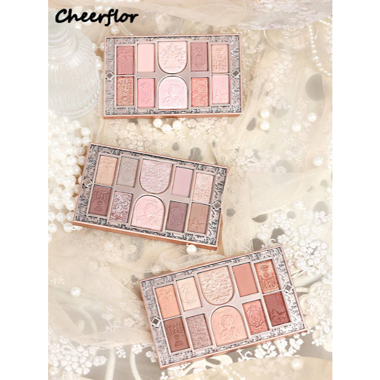 Bảng mắt 10 ô CHEERFLOR Embossed Eyeshadow Palette. | Shopee Việt Nam
