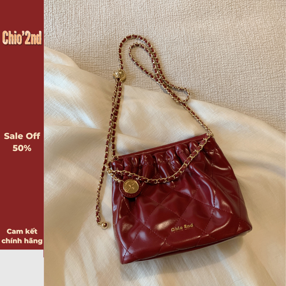 (Sẵn) Túi Xách Nữ Chio2nd Vải Cao Cấp Mẫu Mới, Túi Trống Đeo Vai Nữ Kèm Charm Hot 2024 CX05 ...