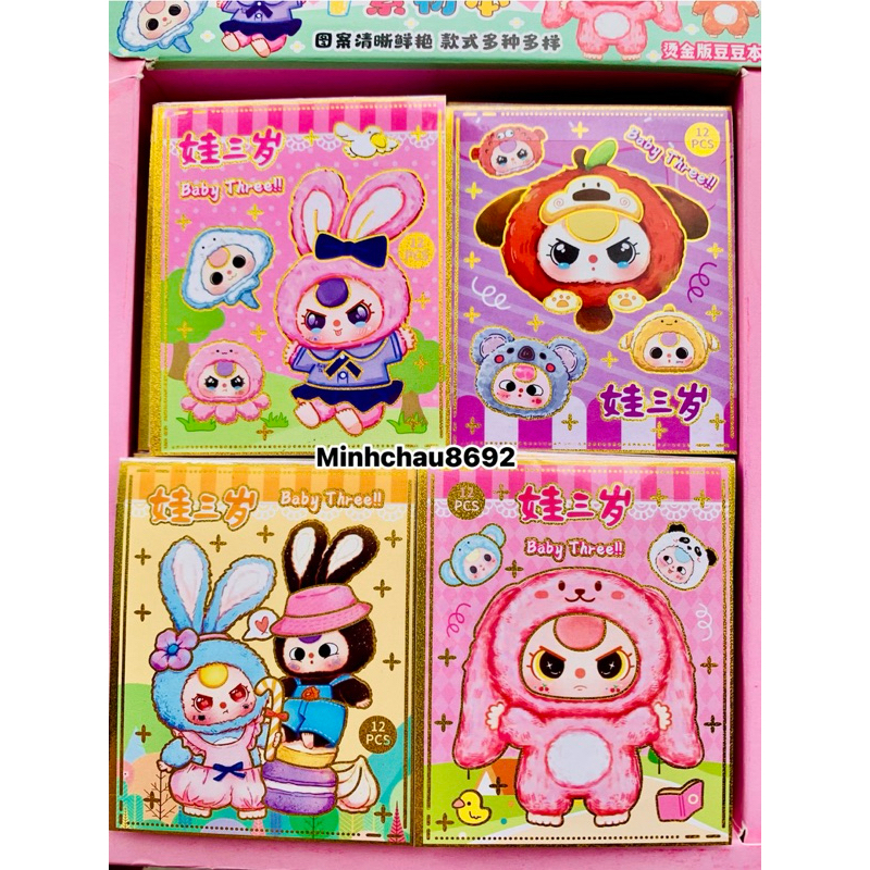 ( Tổng hợp ) Natra , Baby three - Sổ dán sticker hình baby three, hình ...