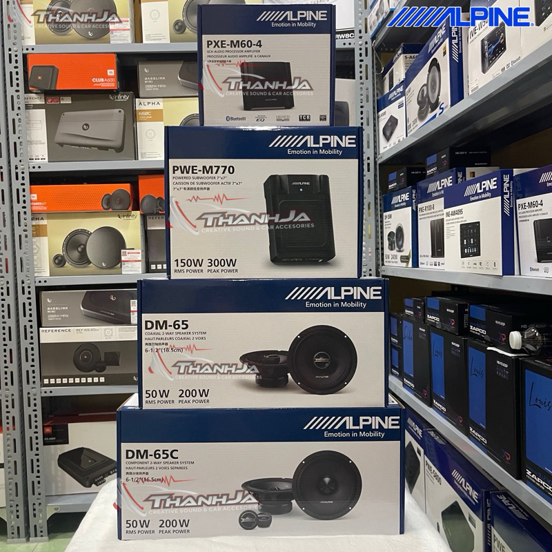 7 Loa Xe Alpine DM65C, Alpine DM65 , PXE M770 , DSP Alpine M60-4 ...