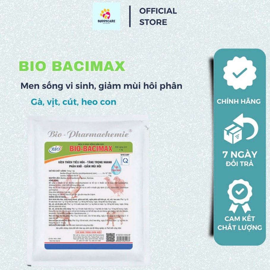 BIO BACIMAX 100gr Kích Thích Tiêu Hóa, Tăng Trọng Nhanh, Phân Khô, Giảm ...