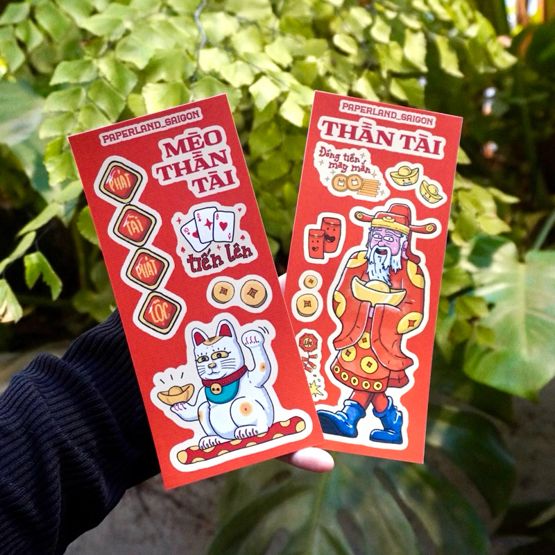 STICKER THẦN TÀI MAY MẮN | TẾT 2026 | chống nước | paperland_saigon ...