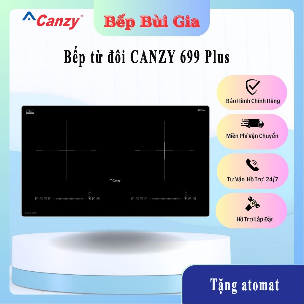 Bếp từ đôi CANZY 699 Plus | Sôi liu diu | Bảo hành chính hãng 3 năm | Shopee Việt Nam