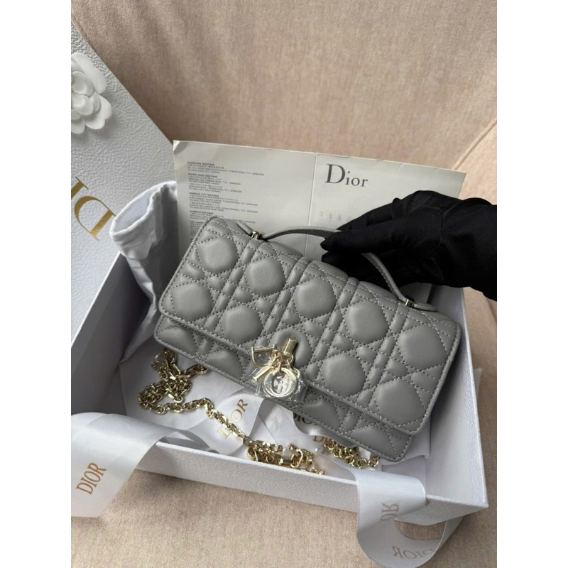 Túi C.D woc super size 21x11,5x4,5cm da dê fullbox 2 lớp M9957 | Shopee ...