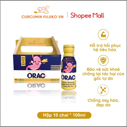 Orac Premium Curcumin Fujiko VN Hỗ Trợ Tiêu Hóa Hộp 10 Chai | Shopee ...
