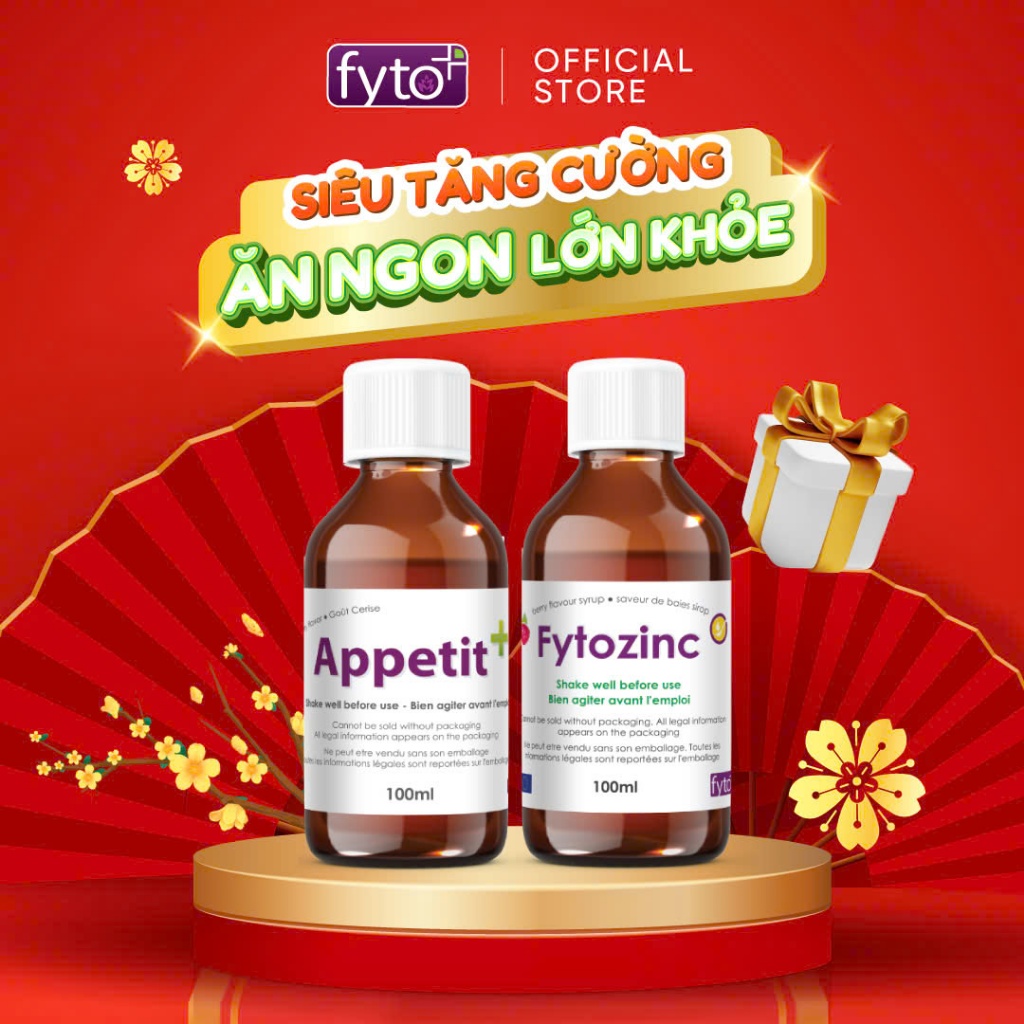 Combo Fytozinc + Appetit hỗ trợ miễn dịch, tăng trưởng cho trẻ lọ 100ml ...