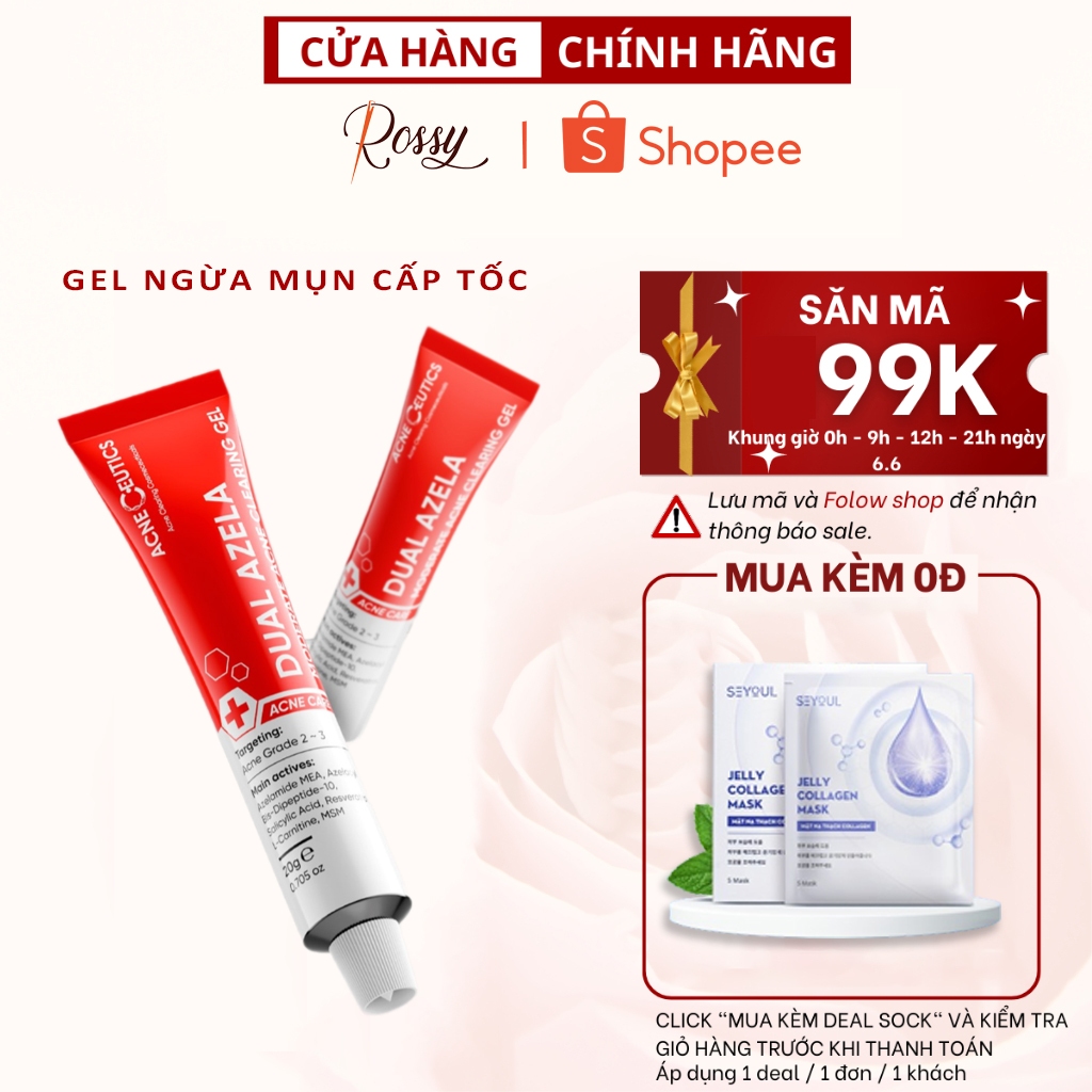 ACNECEUTICS Gel Mụn Dual Azela Hỗ Trợ Làm Giảm Và Ngăn Ngừa Mụn, Giảm ...