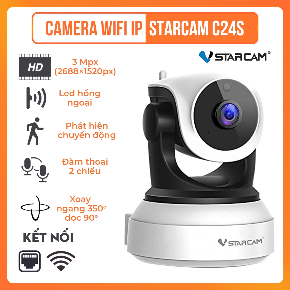 Camera WIFI STARCAM C24S 3MP 2K - Hàng Chính Hãng | Shopee Việt Nam