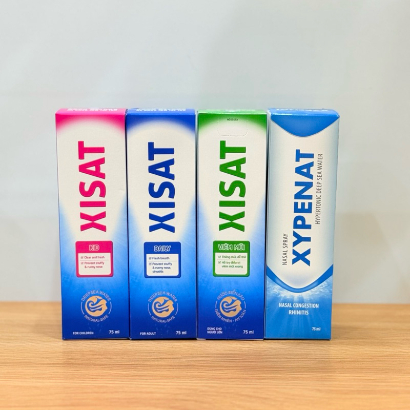 Xịt mũi Xisat 75ml các loại Xisat Hồng trẻ em, Xisat xanh người lớn ...