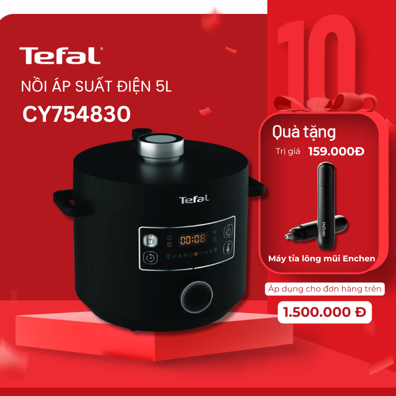 Nồi áp suất điện đa năng Tefal Turbo Cuisine 5L CY754830 - Hàng Chính ...