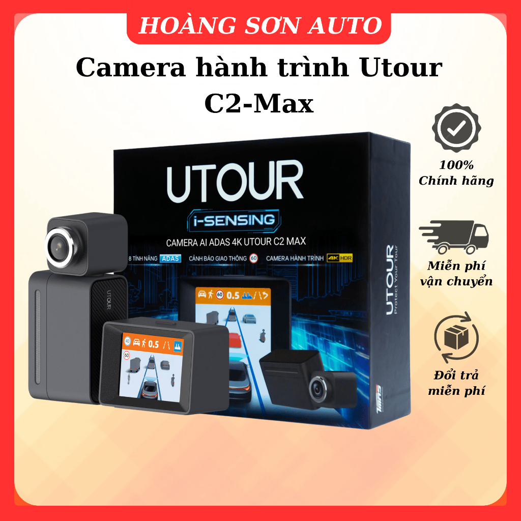 [C2-max] Camera hành trình Utour C2-max chính hãnh với 6 tính năng adas an toàn | Shopee Việt Nam