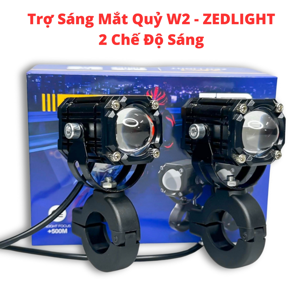 Đèn Trợ Sáng Bi Cầu W2 ZEDLIGHT - Cos Vàng Pha Trắng 12.24V DC, Chống Nước IP68 BH 24Tháng ...