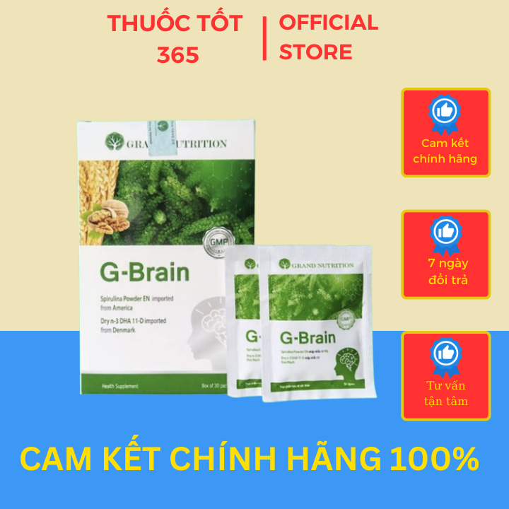COMBO 3 HỘP CỐM TRÍ NÃO GBRAIN - G BRAIN CẢI THIỆN TRÍ NHỚ (hộp 30 gói ...
